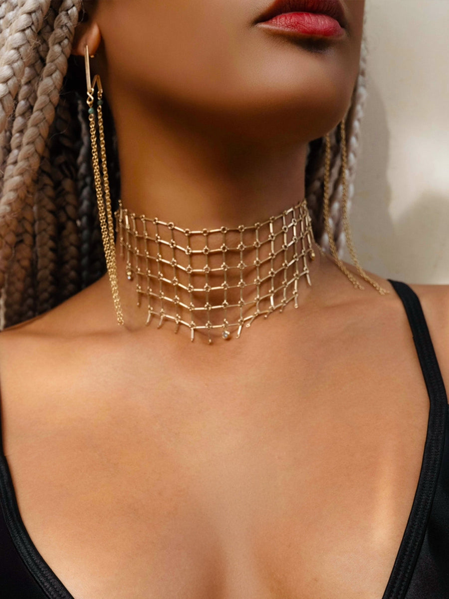Cleopatra Armor Jingle Choker | Goldish