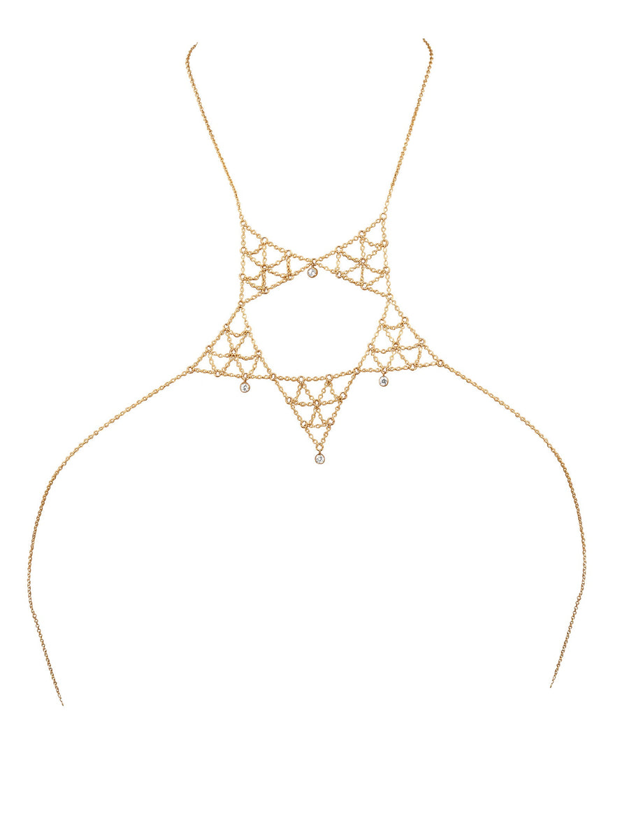 Portal Star Harness Body Chain | Goldish